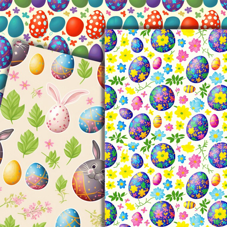 Easter Pattern Paper Pack 28 Seamless Digital - Etsy