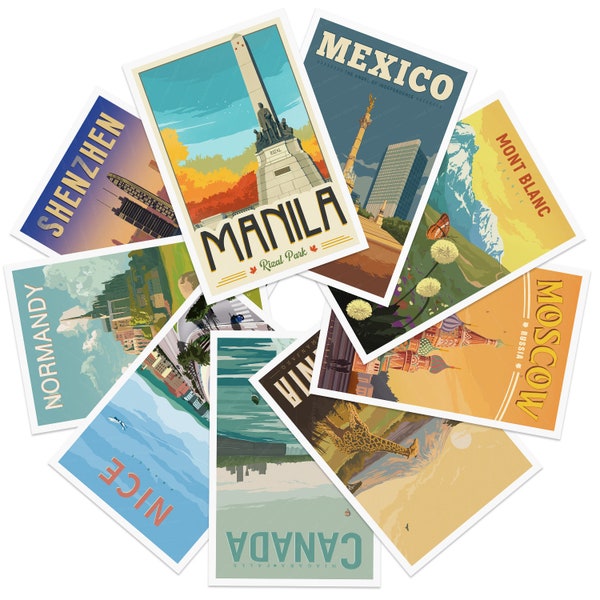 Travel Postcards - Etsy