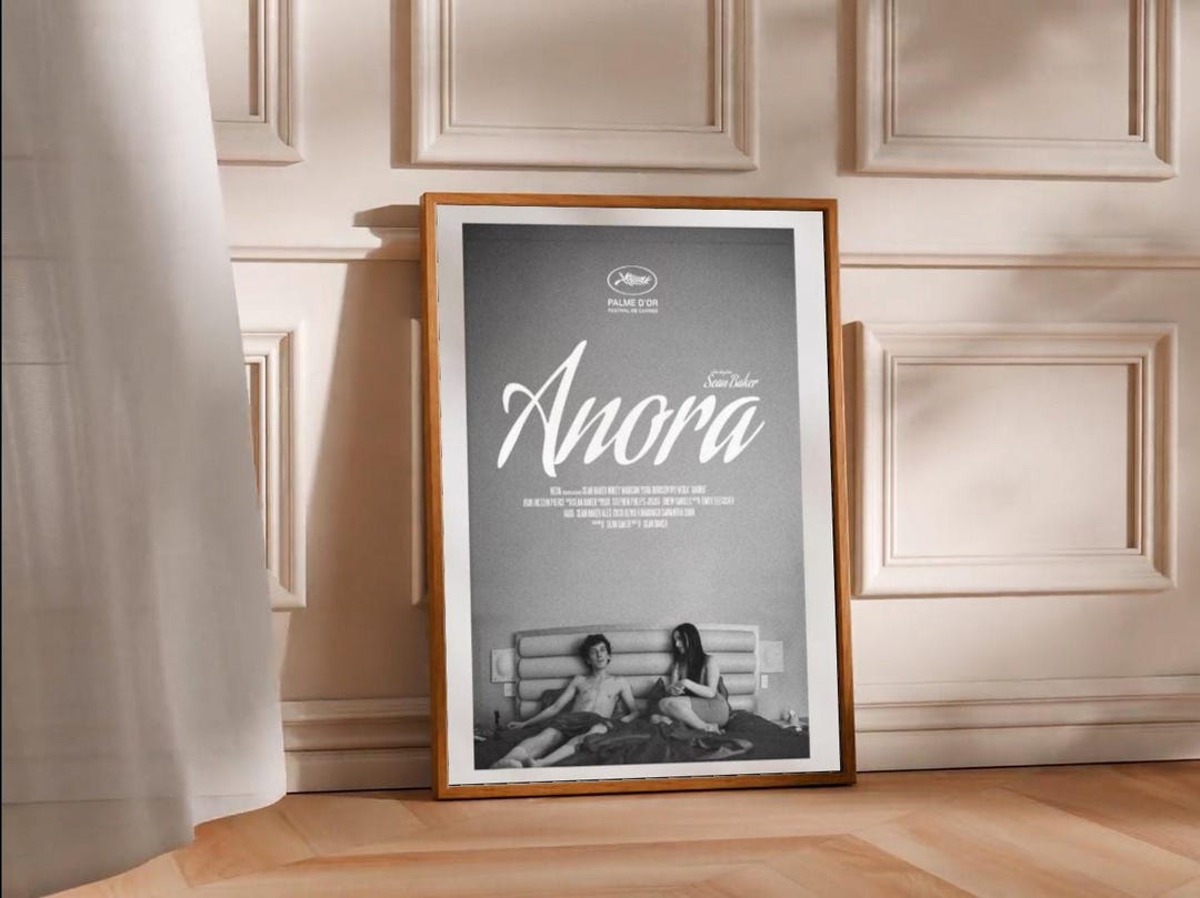 2 Anora Movie Poster Sean Baker Inspired Art Print Minimalist Film Wall ...
