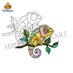 Digital Download Stained Glass Gecko Pattern | Festive Suncatcher ...
