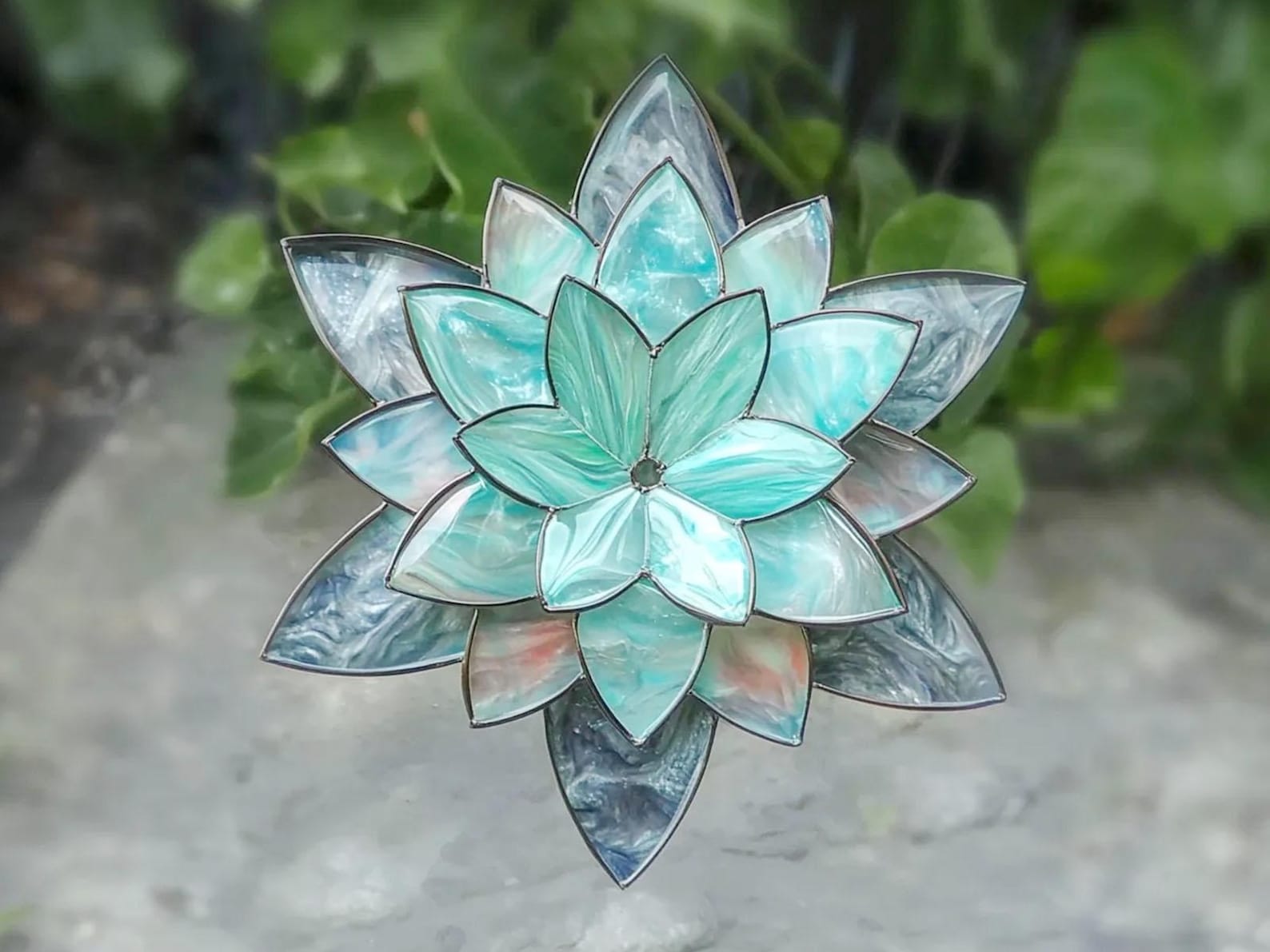 Digital Download Stained Glass Succulent 3D Flower Pattern 4 Layer ...