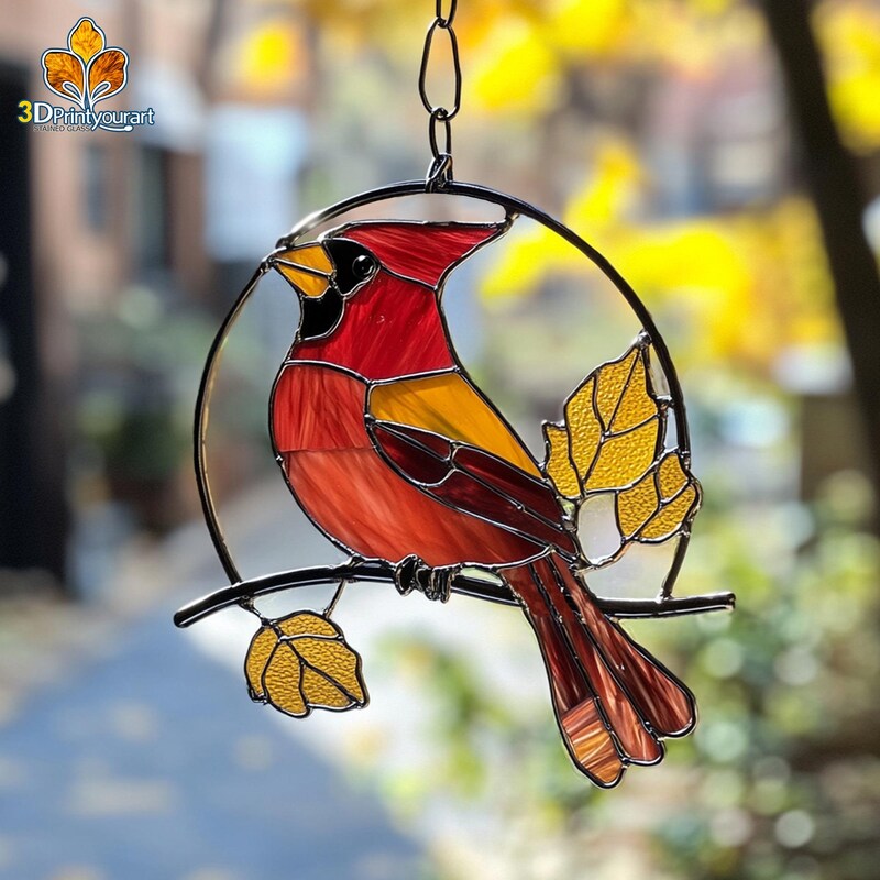 Stained Glass Cardinal - Etsy