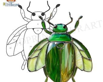 Beetle Stained Glass Pattern Download - Etsy