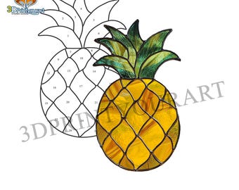 Pineapple- Stained Glass Pattern - Etsy
