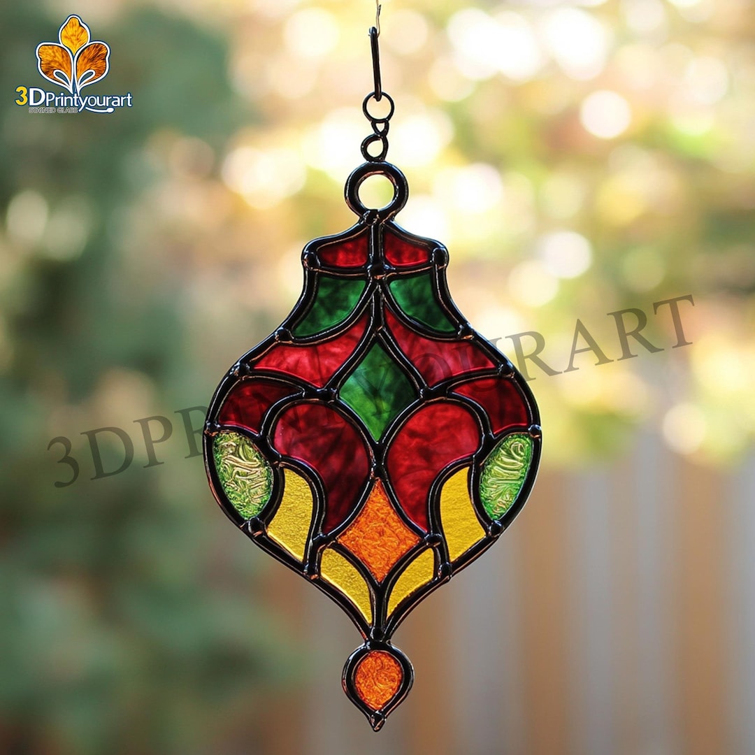 Digital Download Stained Glass Sunlight Pattern | Festive Suncatcher ...