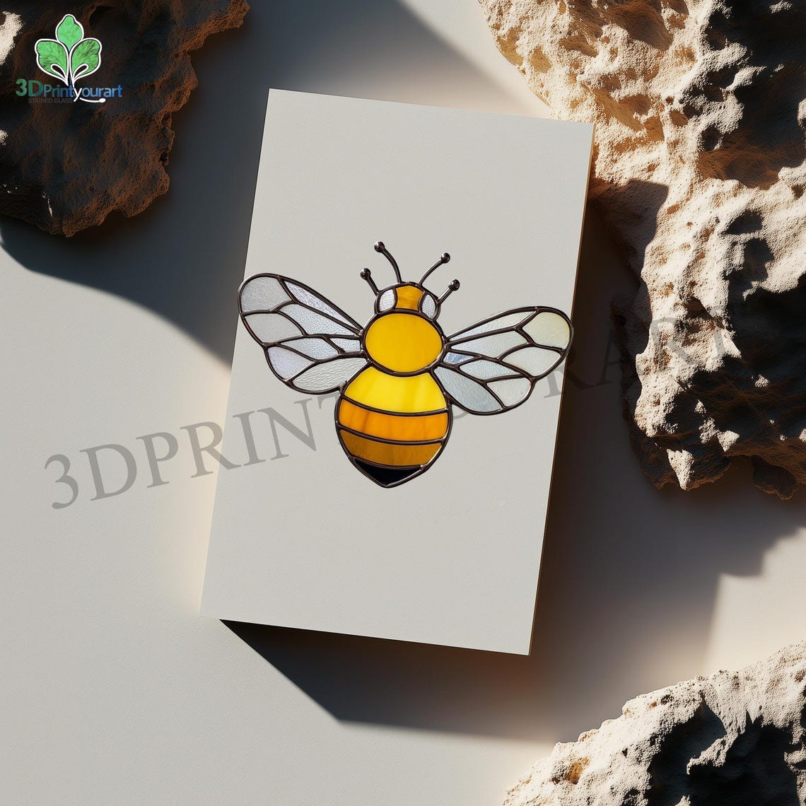 Digital Download Stained Glass Bee Pattern | Festive Suncatcher Design ...