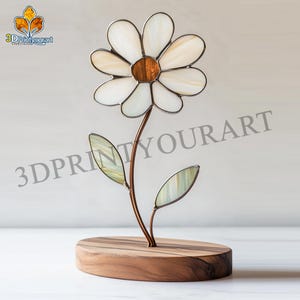 Digital Download Stained Glass Daisy Flower Pattern | Festive ...