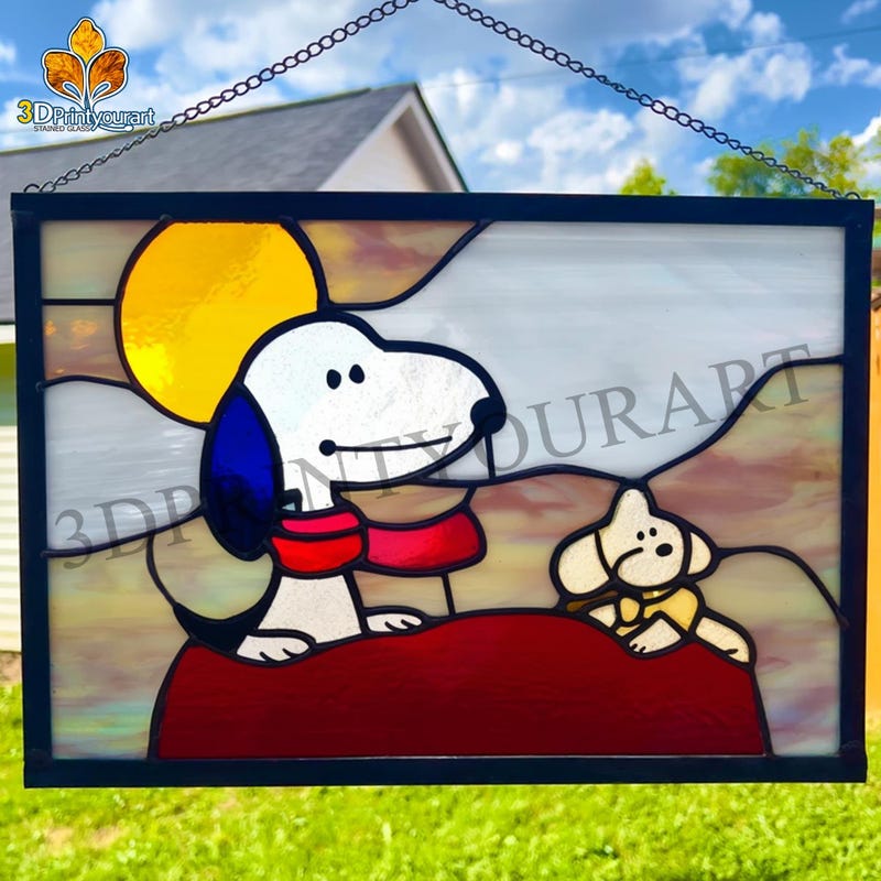 Snoopy Glass - Etsy