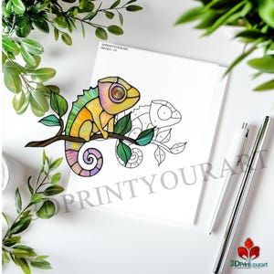 Digital Download Stained Glass Gecko Pattern | Festive Suncatcher ...