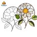 Stained Glass Daisy-01 Digital Pattern | Graceful Suncatcher Design ...