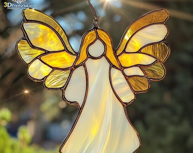 Fused Glass Angel Magnet or Pocket Angel, Angel of Protection ...