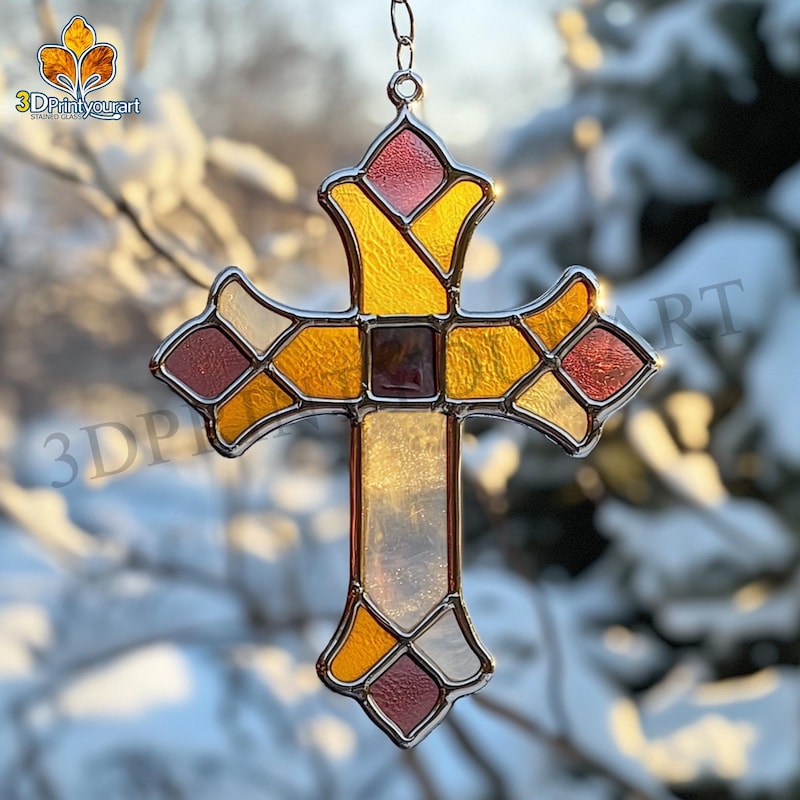 Stained Glass Cross - Etsy