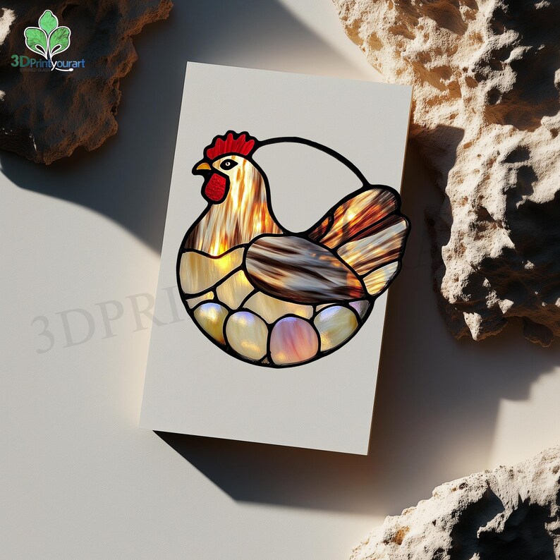 Digital Download Stained Glass Hen and Eggs Pattern | Festive ...