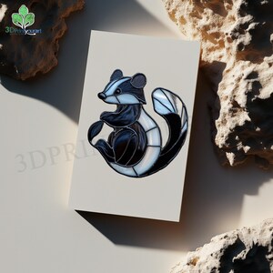 Digital Download Stained Glass Skunk Pattern | Festive Suncatcher ...