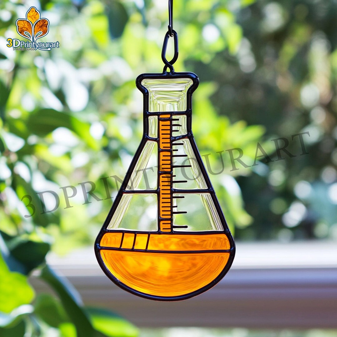 Digital Download Stained Glass Test Tube Pattern | Festive Suncatcher ...