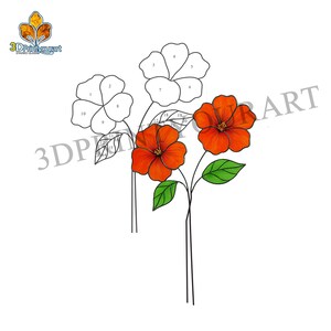 Digital Download Stained Glass Hibiscus R42 Pattern | Festive ...