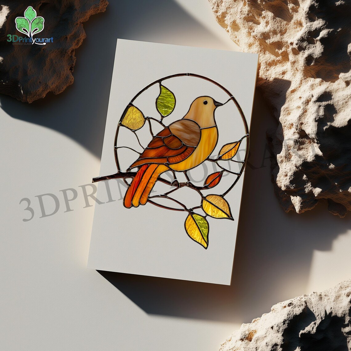 Digital Download Stained Glass Dove Pattern | Festive Suncatcher Design ...