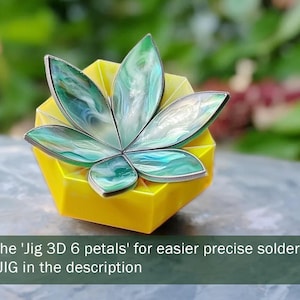 Digital Download Stained Glass Succulent 3D Flower Pattern 4 Layer ...