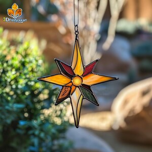 Digital Download Stained Glass Star of Bethlehem Pattern | Festive ...