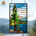 Digital Download Stained Glass Pine Tree Panel Pattern | Festive ...