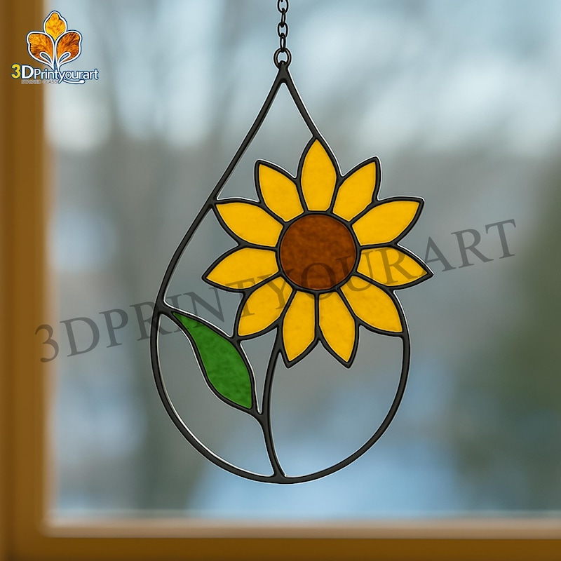 Sunflower Stained Glass Pattern - Etsy
