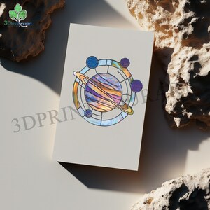 Digital Download Stained Glass Solar System Pattern | Festive ...
