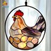 Digital Download Stained Glass Hen and Eggs Pattern | Festive ...