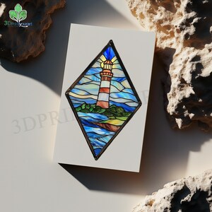 Digital Download Stained Glass Lighthouse-01 Pattern | Festive ...