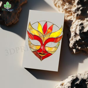 Digital Download Stained Glass Canival Mask Pattern | Festive ...