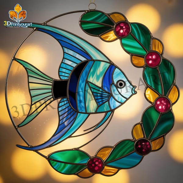 Stained Glass Angler Fish - Etsy