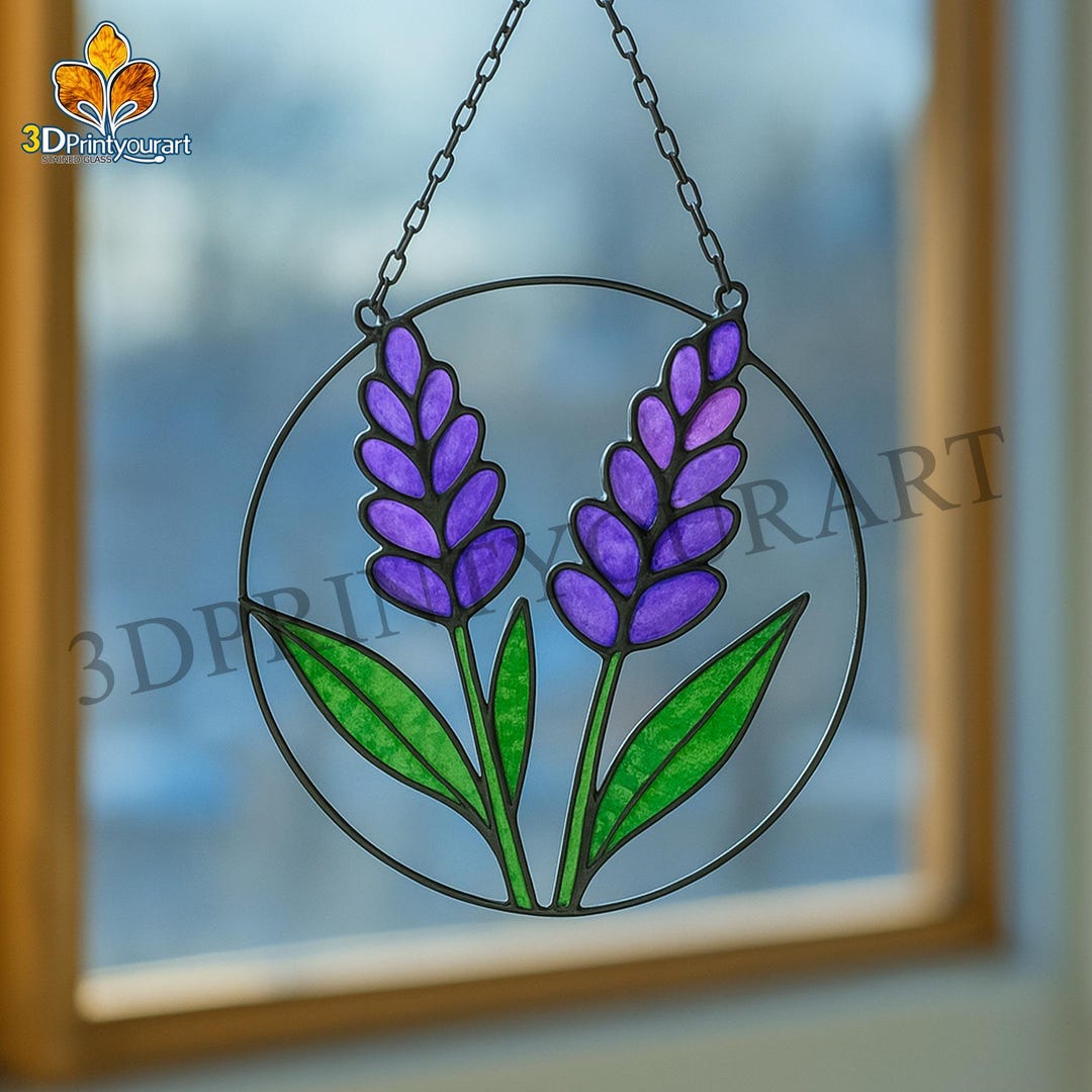 Digital Download Stained Glass Lavender R53 Pattern | Festive ...