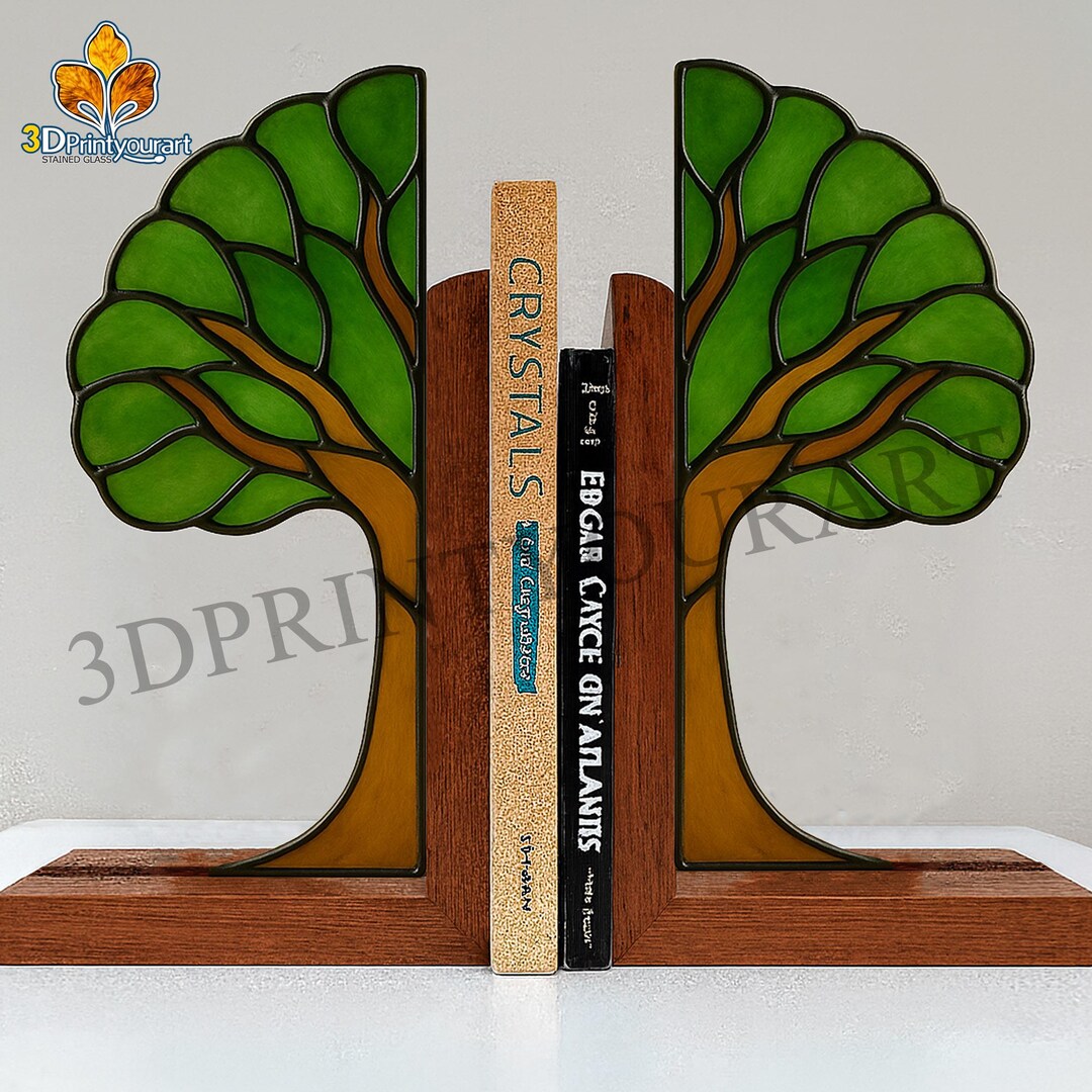 Digital Download Stained Glass Tree Bookend Pattern | Festive ...