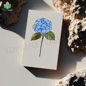 Digital Download Stained Glass Hydrangea Flower Pattern | Festive ...