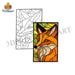 Digital Download Stained Glass Red Fox Pattern | Festive Suncatcher ...