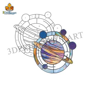 Digital Download Stained Glass Solar System Pattern | Festive ...