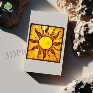 Digital Download Stained Glass Sun Panel Pattern | Festive Suncatcher ...