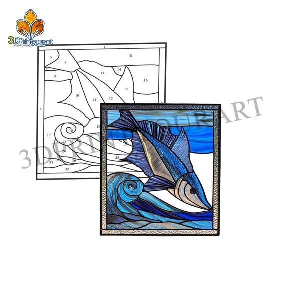 Stained Glass Swordfish