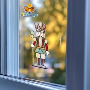 Digital Download Stained Glass Nutcracker Soldier N01 Pattern | Festive ...