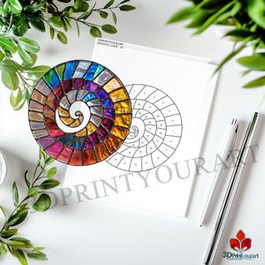 Digital Download Stained Glass Infinite Loop Pattern | Festive ...