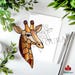 Digital Download Stained Glass Giraffe Pattern | Festive Suncatcher ...