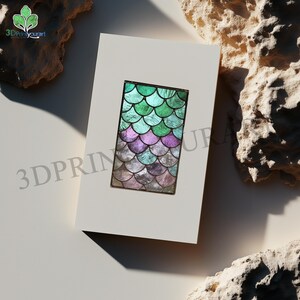 Digital Download Stained Glass Fish Scales Panel Pattern | Festive ...