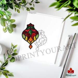 Digital Download Stained Glass Sunlight Pattern | Festive Suncatcher ...