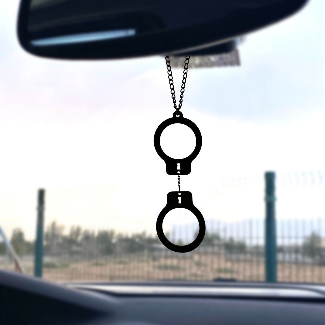 Handcuff Car Mirror Charm, Handcuff Car Ornament, Fun Car Decor - Etsy