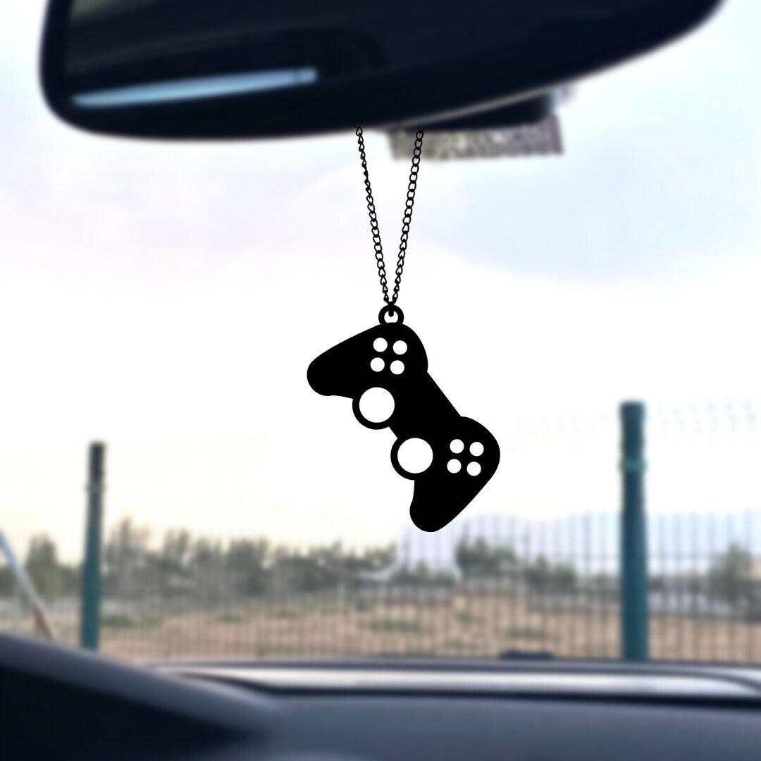 PS Gamer Car Mirror Ornament, Black Gamer Car Charm - Etsy