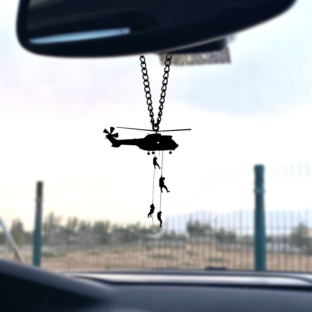Attack Helicopter Rearview Mirror Ornament, Helicopter Mirror Ornament ...