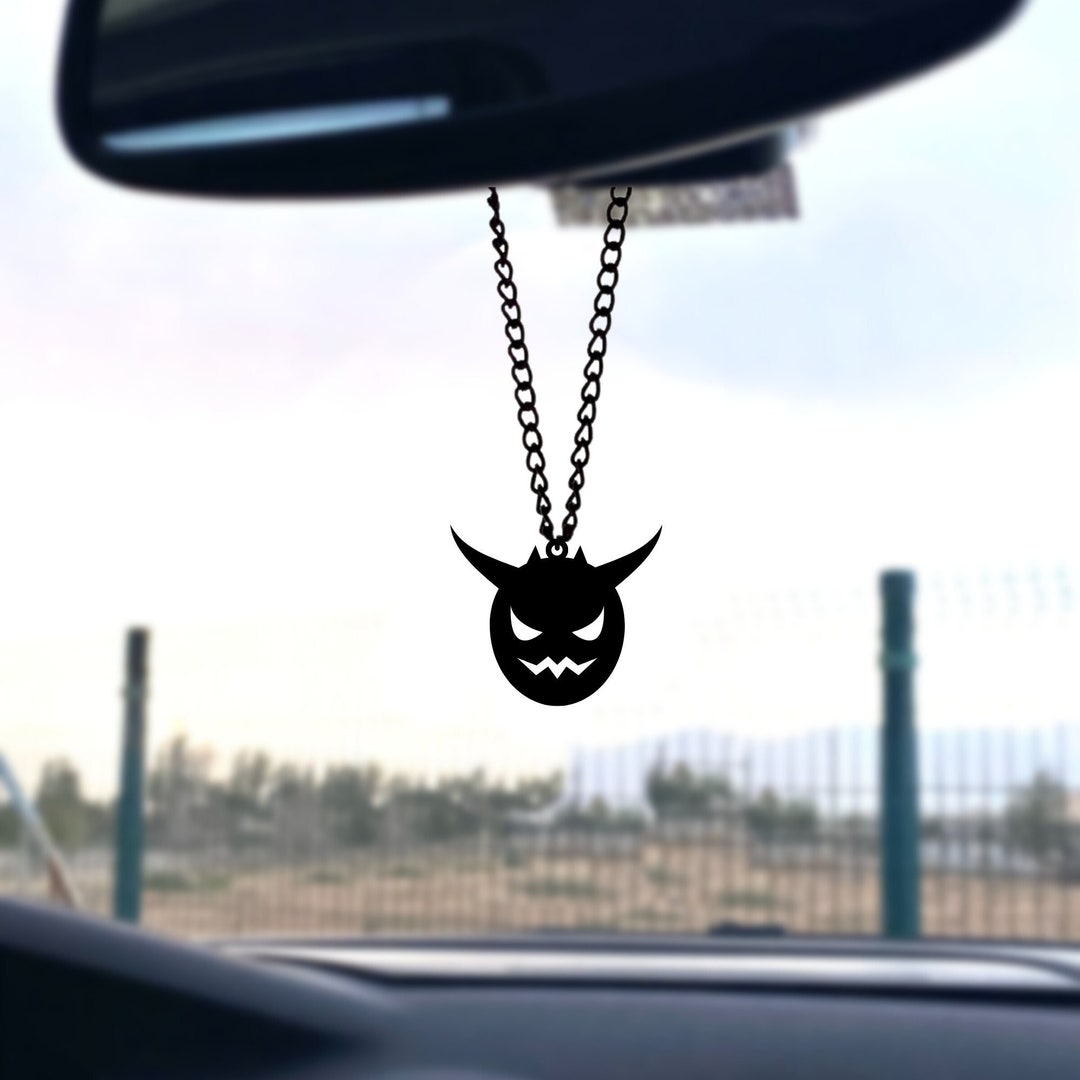 Devil Face Car Mirror Ornament, Devil Car Charm, Spooky Car Decor - Etsy