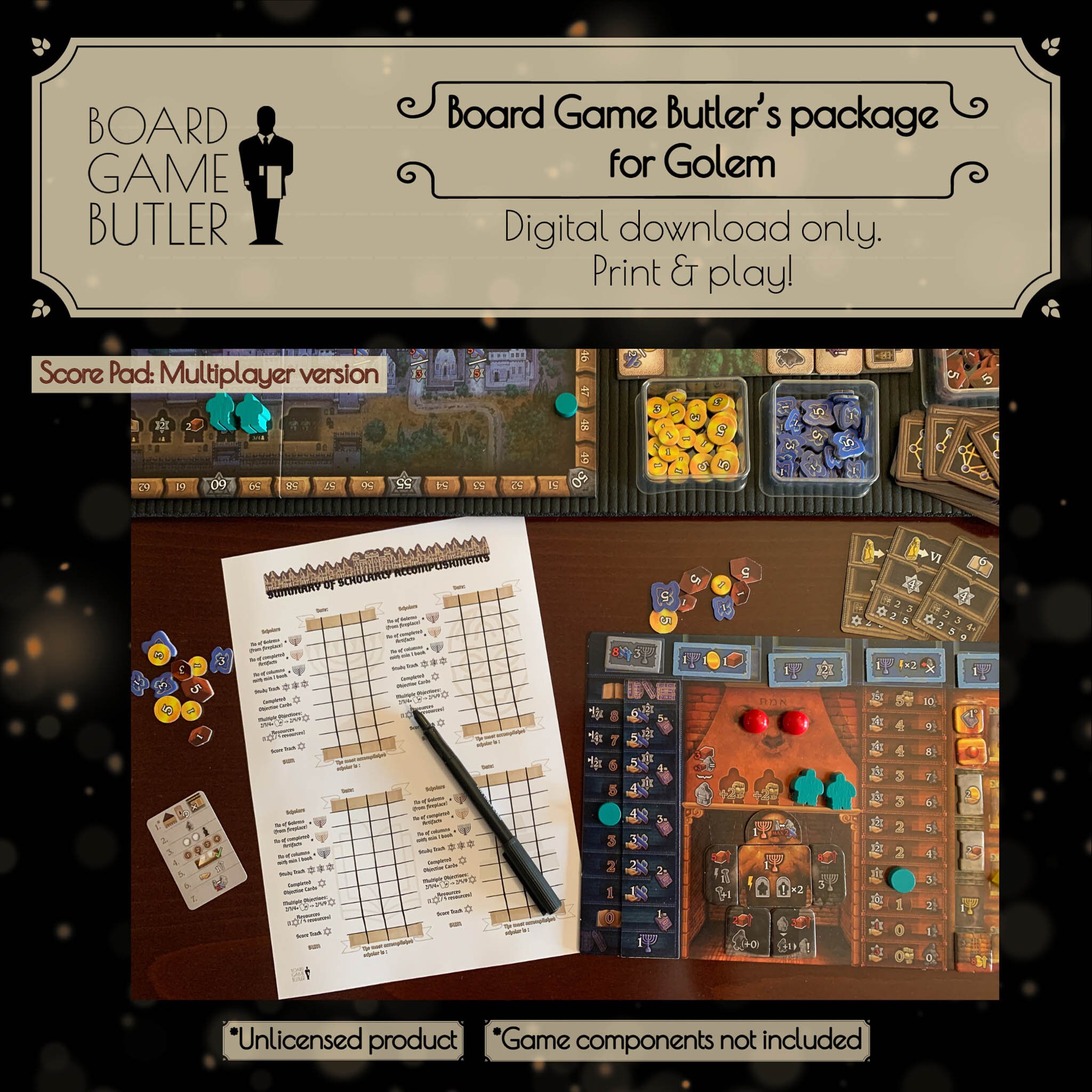 Upgrade for Golem Board Game: Printable Score Pads - Etsy