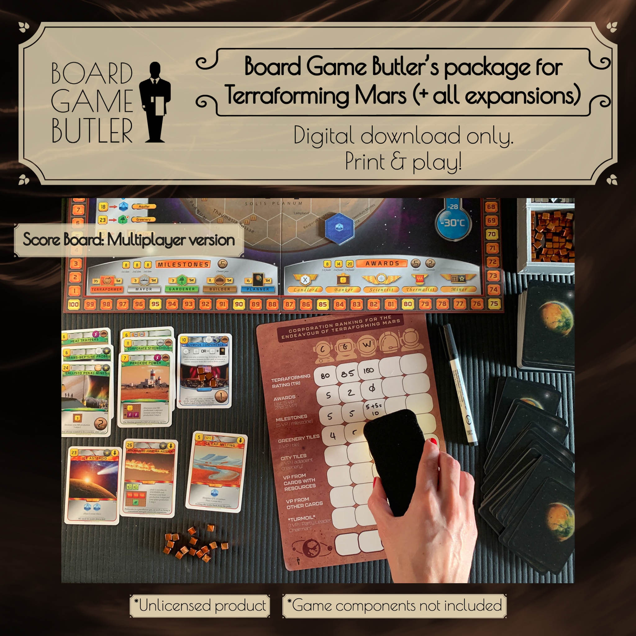 Upgrade for Terraforming Mars Board Game: Printable Score Pads - Etsy