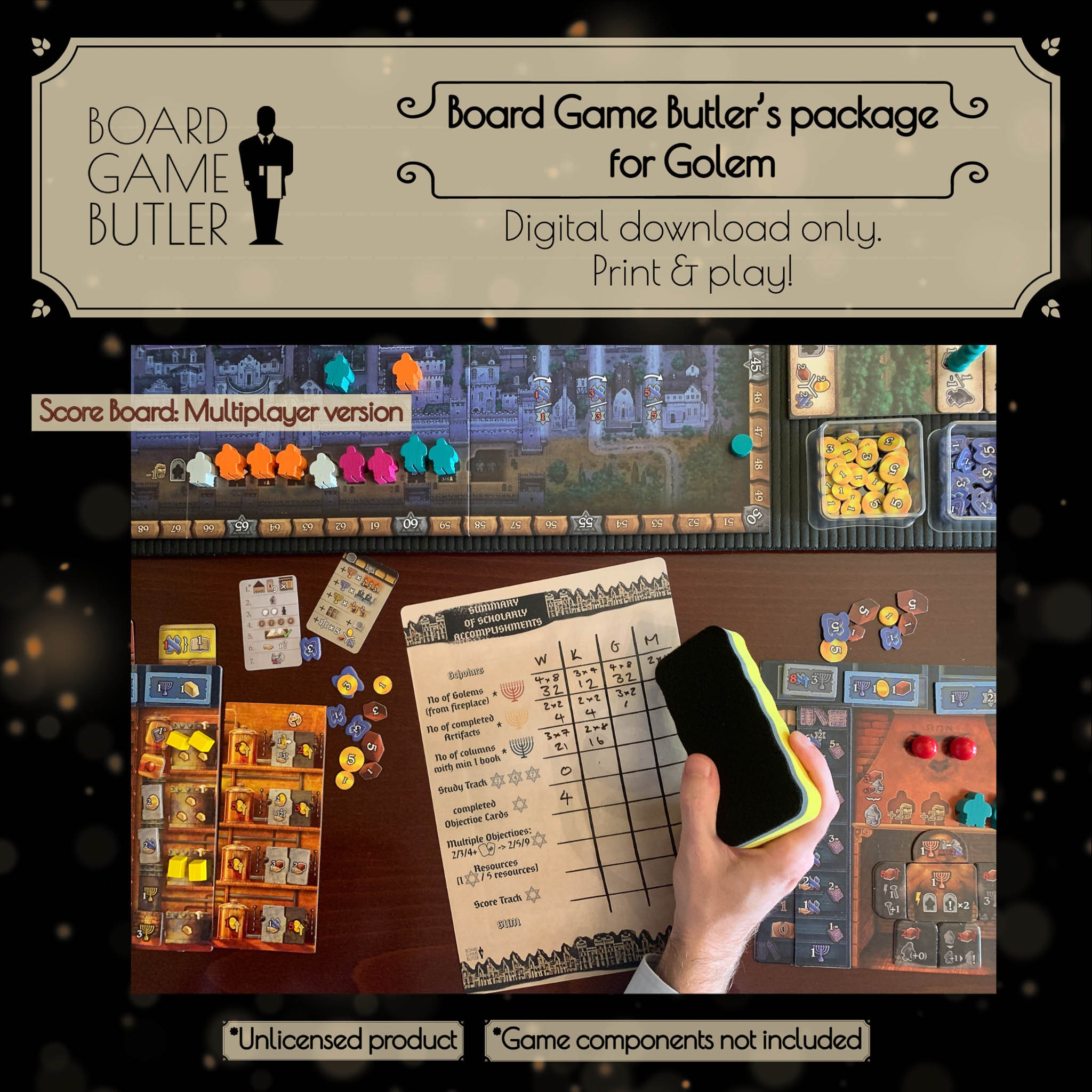 Upgrade for Golem Board Game: Printable Score Pads - Etsy