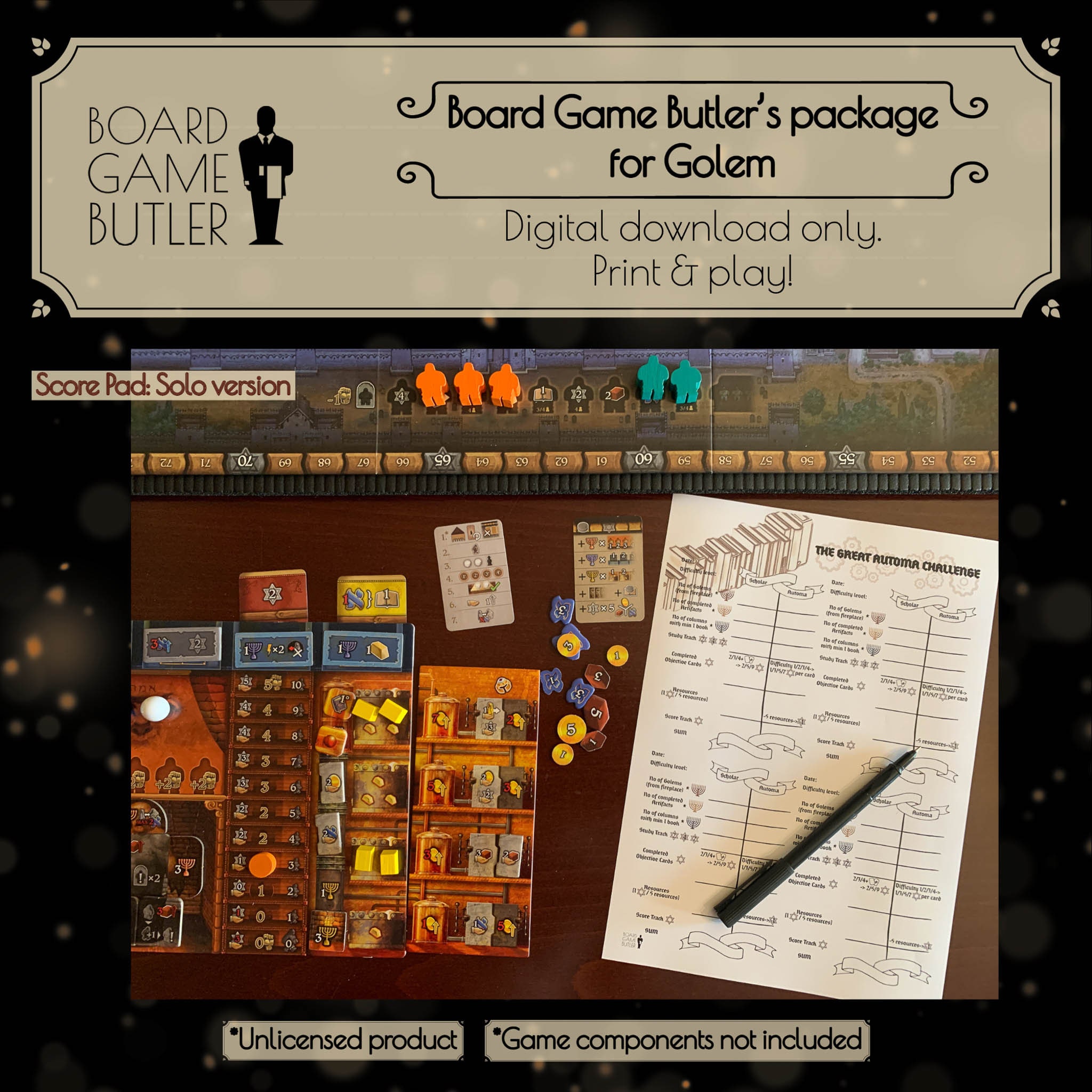 Upgrade for Golem Board Game: Printable Score Pads - Etsy